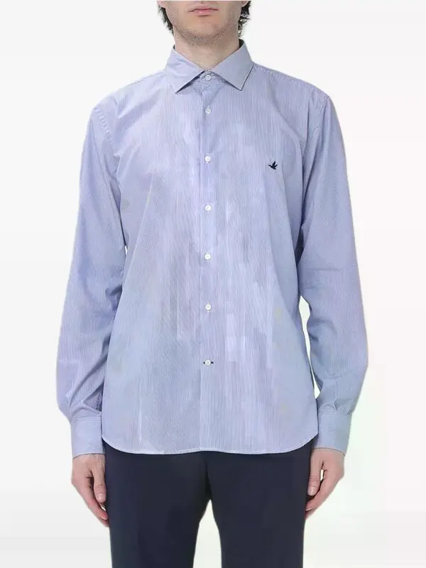 BROOKSFIELD Striped Button-down Shirt - Blue