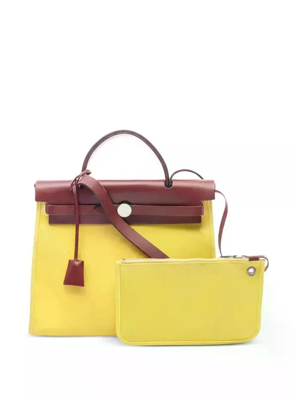 Hermès 2016 Pm Herbag Zip Tote Bag - Yellow