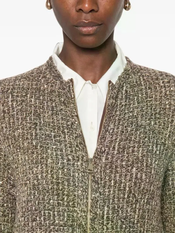 Fabiana Filippi Sequin-embellished Tweed Jacket