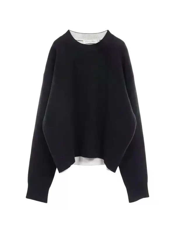 Dior J'adior 8 Boxy-knit Sweater - Black