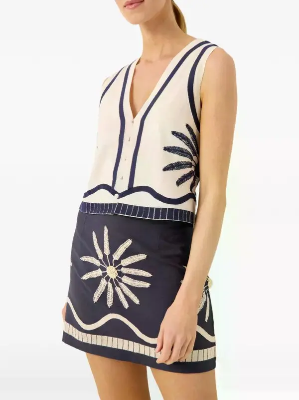 MARIE OLIVER Orlee Embroidered Cotton Skirt