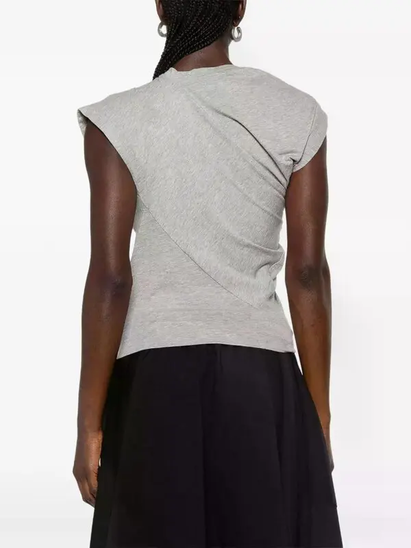 VIVIENNE WESTWOOD Embroidered Draped T-shirt - Grey