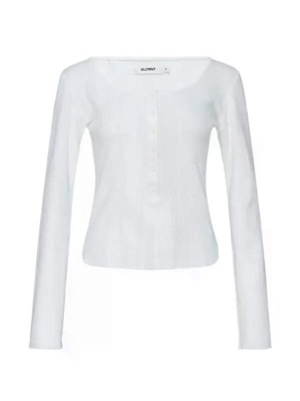 GLOWNY Button-up Polo Top