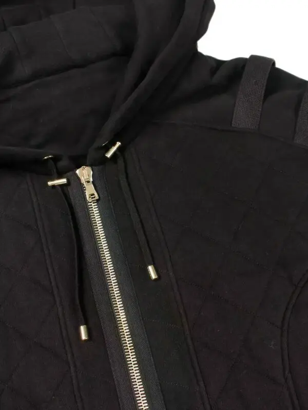 Balmain Quilted Hooded Coat