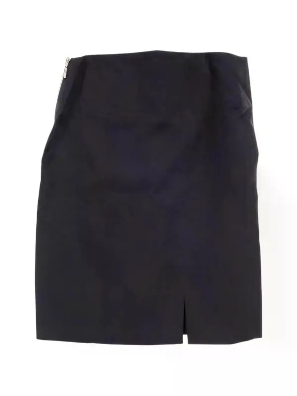 Fendi Wool Mini Skirt With Zip Detail