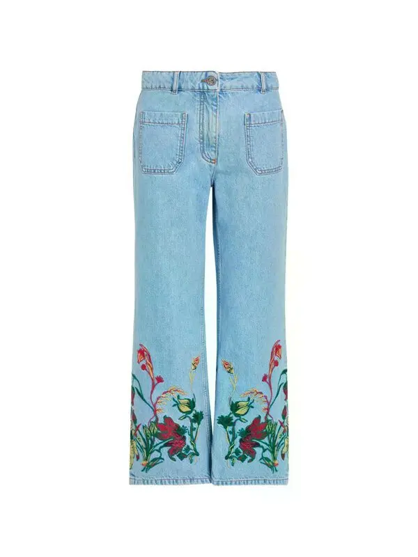 Etro Floral-embroidered Jeans