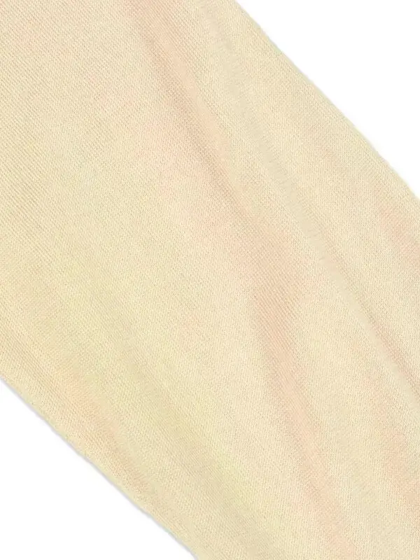 Hermès Beige V-neck Cardigan With Logo Embroidery
