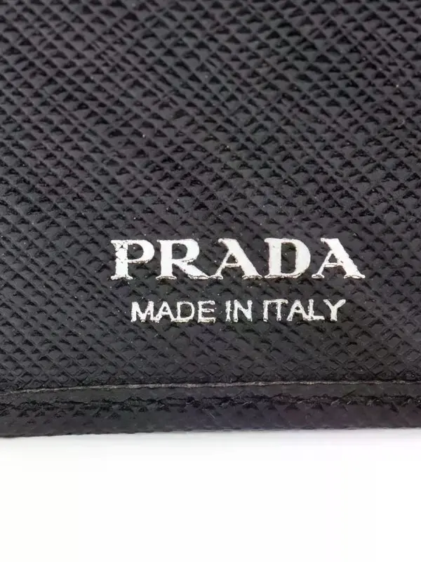 Prada Saffiano Leather-trim Bi-fold Wallet