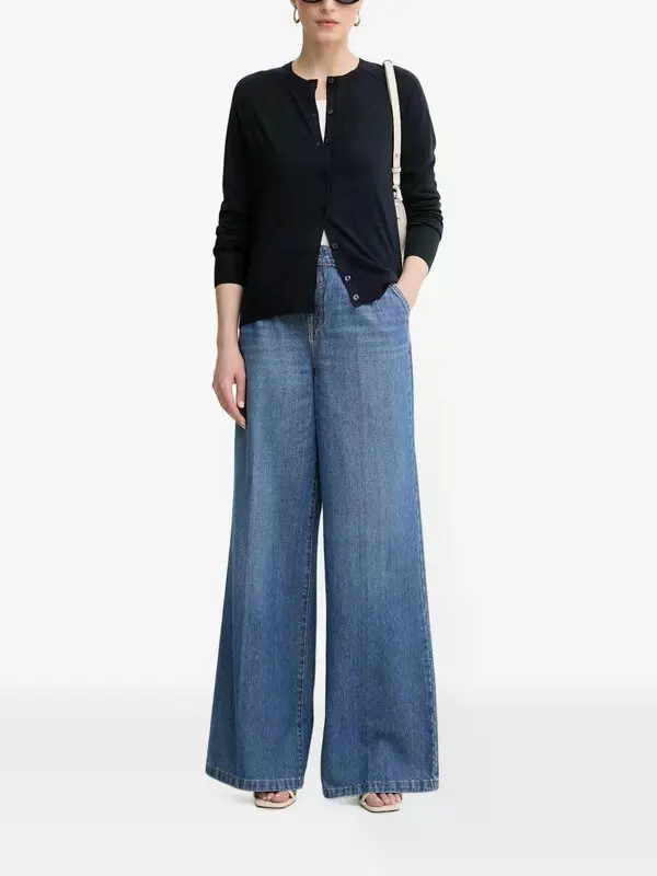 FRACOMINA Pleated Wide-leg Jeans