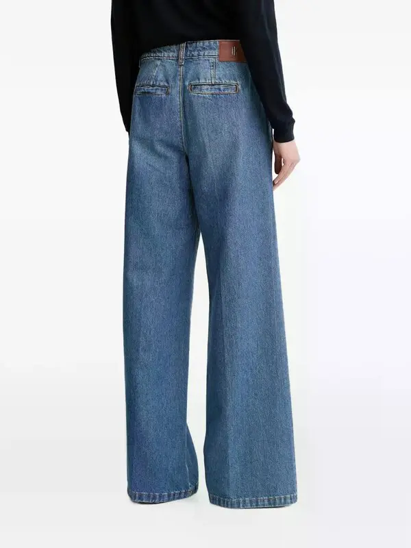 FRACOMINA Pleated Wide-leg Jeans