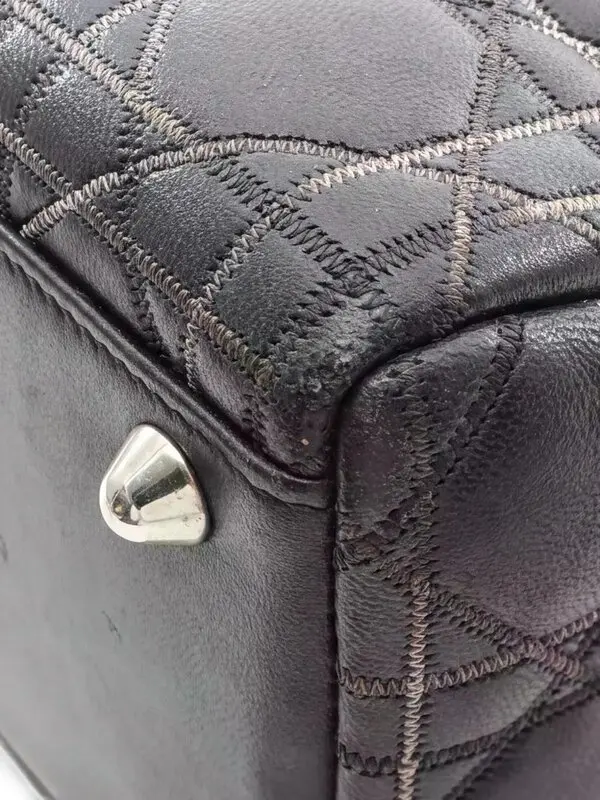 Dior Lady Cannage Leather Tote Bag - Black