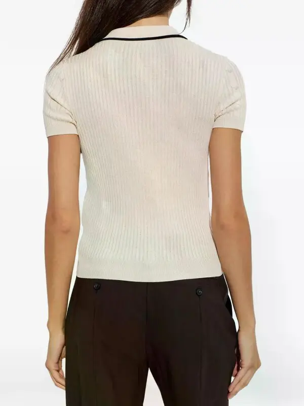 Valentino Garavani Logo Embroidered Cable-knit Top
