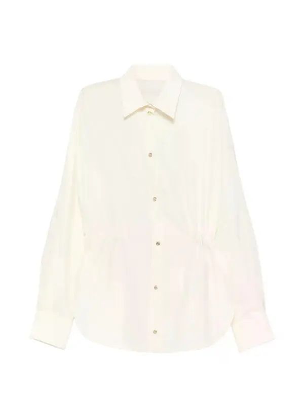 Moncler Long-sleeve Zip-up Shirt With Logo Patch