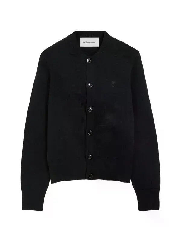AMI Paris Crewneck Wool Cardigan