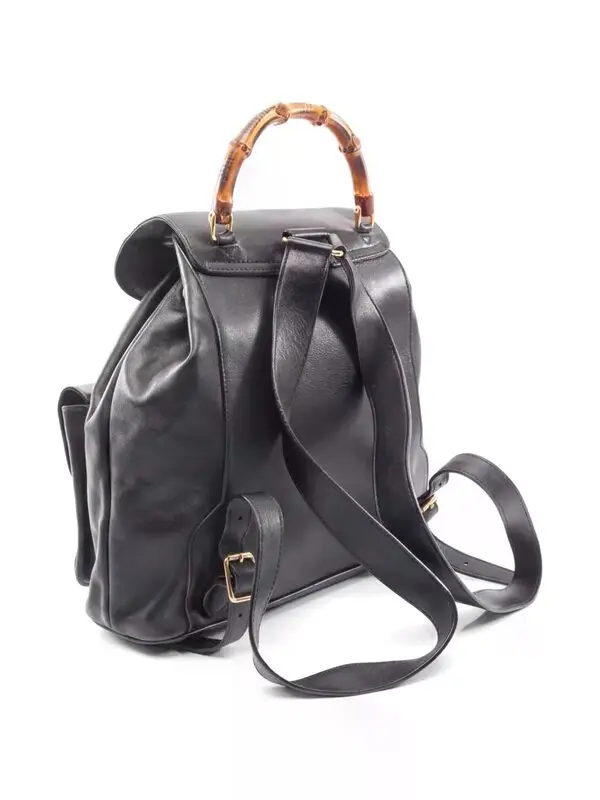 Gucci 1998 Bamboo Leather Backpack