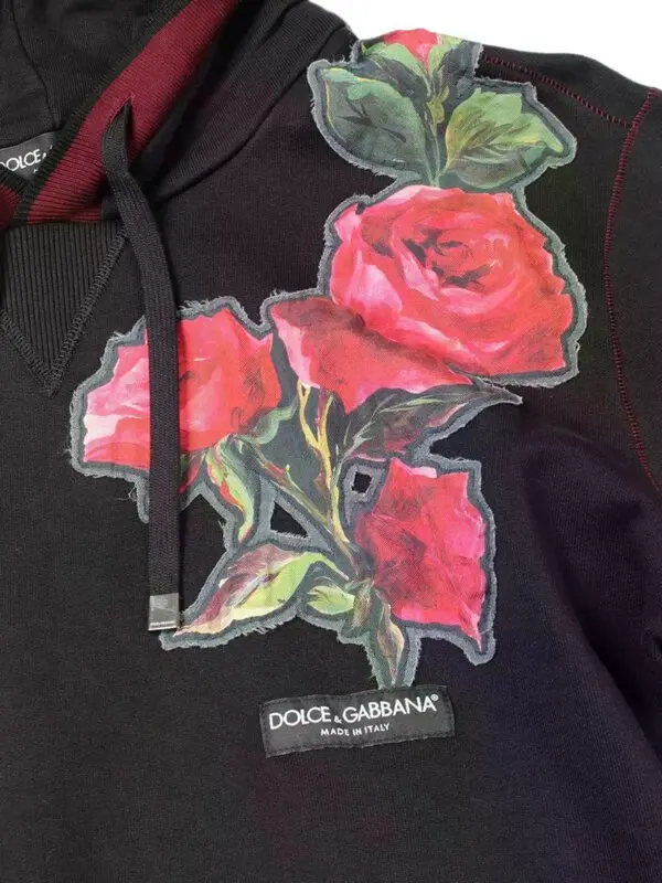 Dolce & Gabbana Rose Patch Hoodie