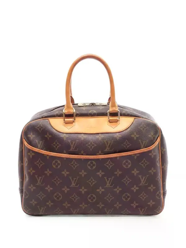 LOUIS VUITTON 1997 Deauville Monogram Bowling Handbag - Brown