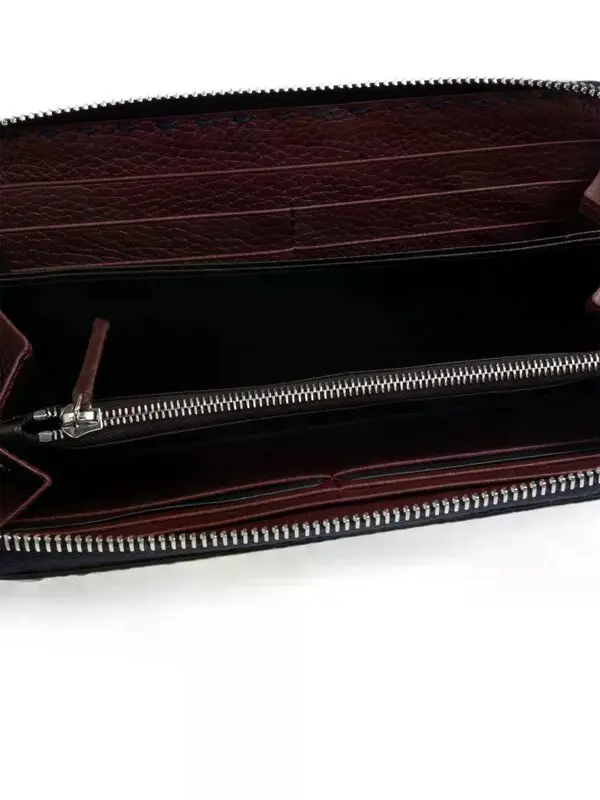 Fendi Selleria Zip-around Pebbled Wallet