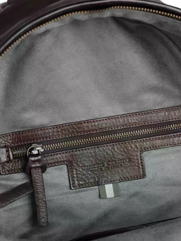 Officine Creative Pack Grained Leather Backpack - Brown