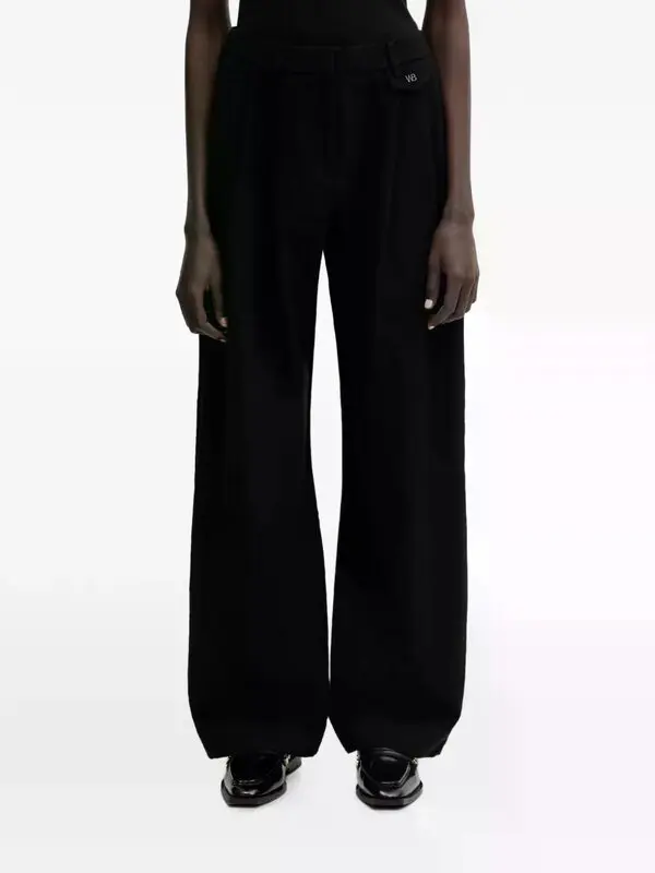 WRSTBHVR Dorea Pleated Wide-leg Trousers - Black