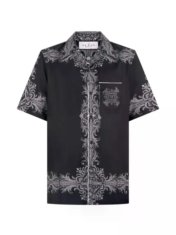 Philipp Plein Baroque-print Bowling Shirt