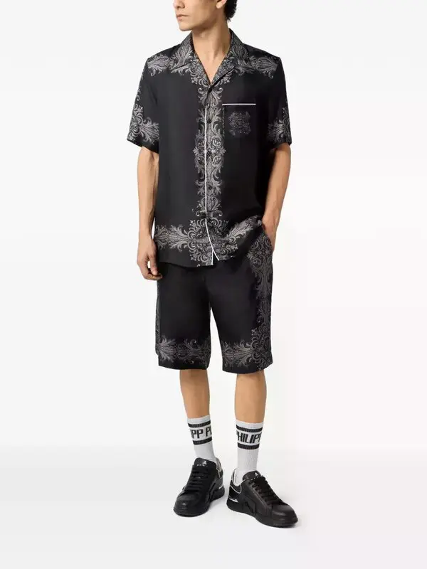 Philipp Plein Baroque-print Bowling Shirt