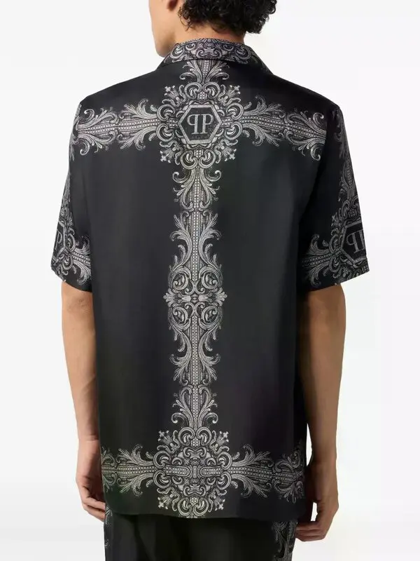 Philipp Plein Baroque-print Bowling Shirt