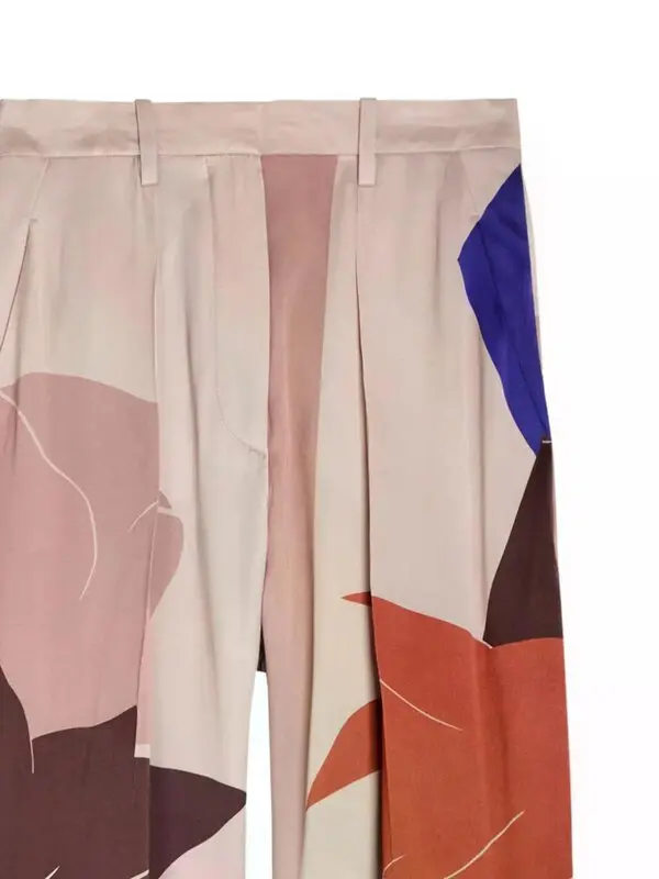 Victoria Beckham Cecilia Abstract-print Tailored Trousers