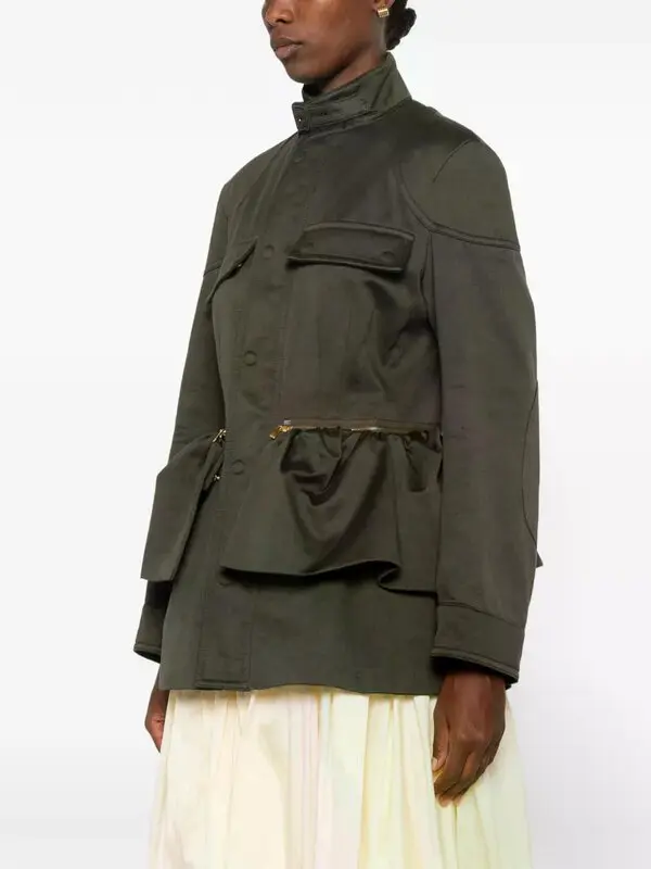 Carven Esperanto Ruffled Zip-fastening Coat