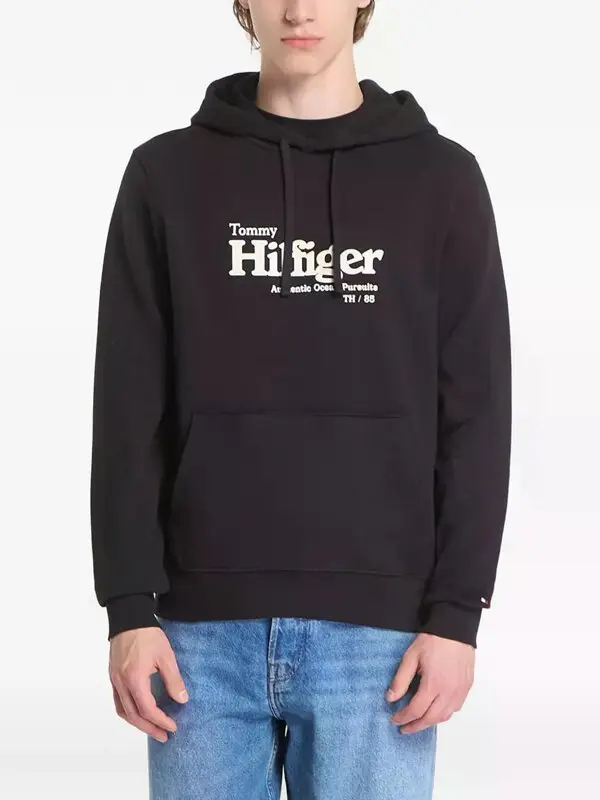 Tommy Hilfiger Logo Print Drawstring Hoodie