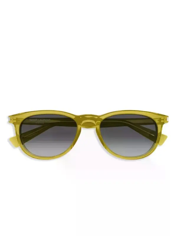 Saint Laurent Oval Frame Sunglasses - Yellow