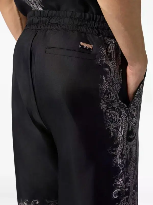 Philipp Plein Baroque Print Drawstring Shorts