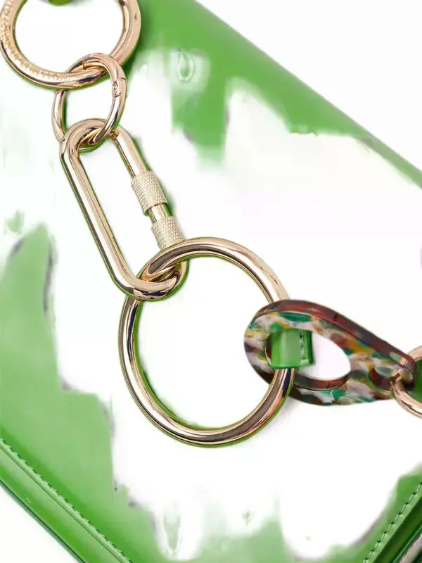 BENETTON Woven-handle Chain-link Shoulder Bag