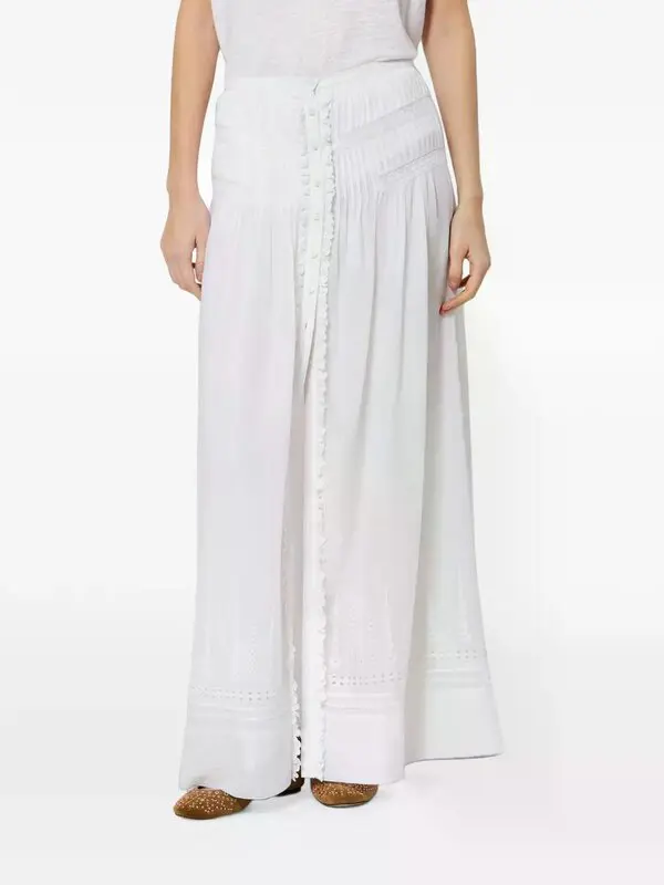 MARANT ETOILE Loraine Embroidered Cotton Skirt