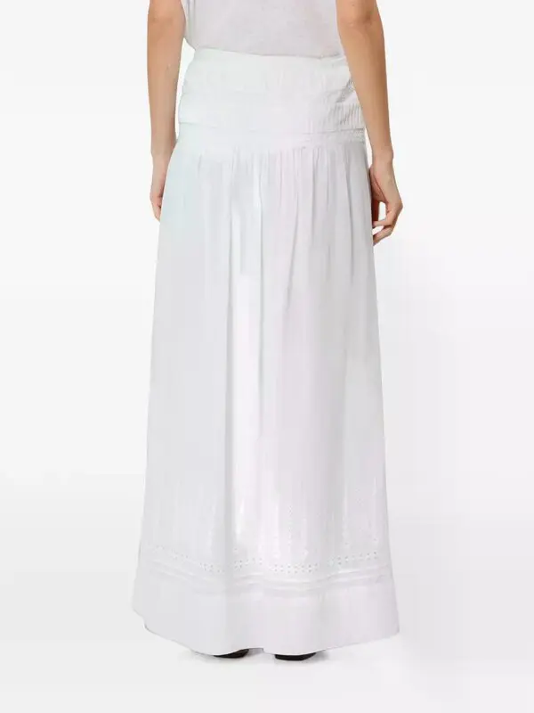 MARANT ETOILE Loraine Embroidered Cotton Skirt