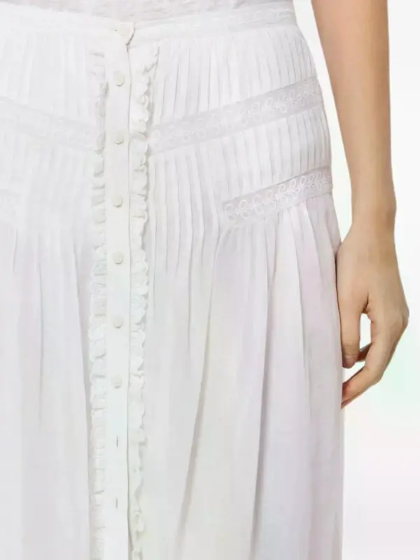 MARANT ETOILE Loraine Embroidered Cotton Skirt