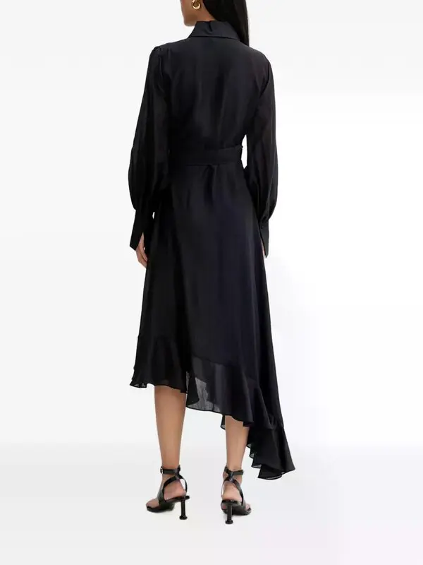 BLUGIRL Ruffled Wrap Asymmetric Dress