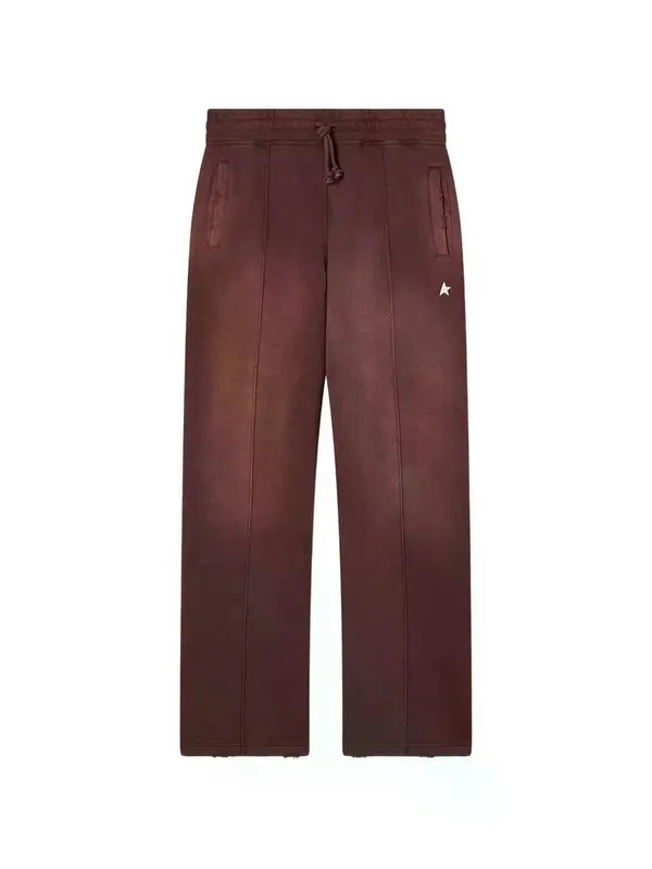 GOLDEN GOOSE Wide-leg Track Pants With Distressed Effect - Brown