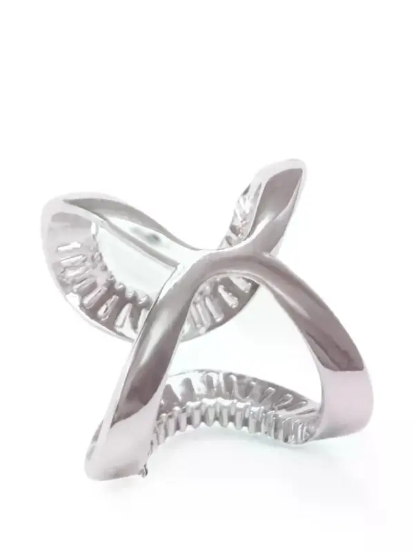 HZMER JEWELLERY Sitara Baguette Crystal Ring - Silver