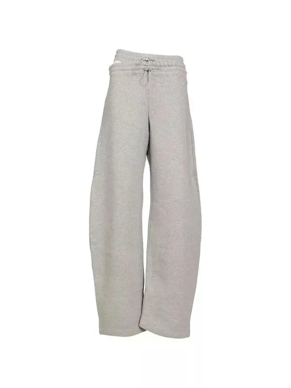 Attico Double-waistband Fleece Joggers - Grey