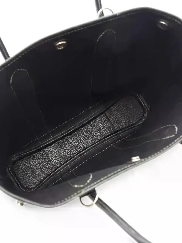 Hermès 2004 Pm Garden File Leather-trim Tote Bag
