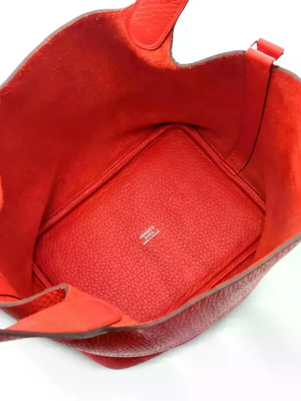 Hermès 2017 Pm Picotin Lock Leather Tote Bag - Red