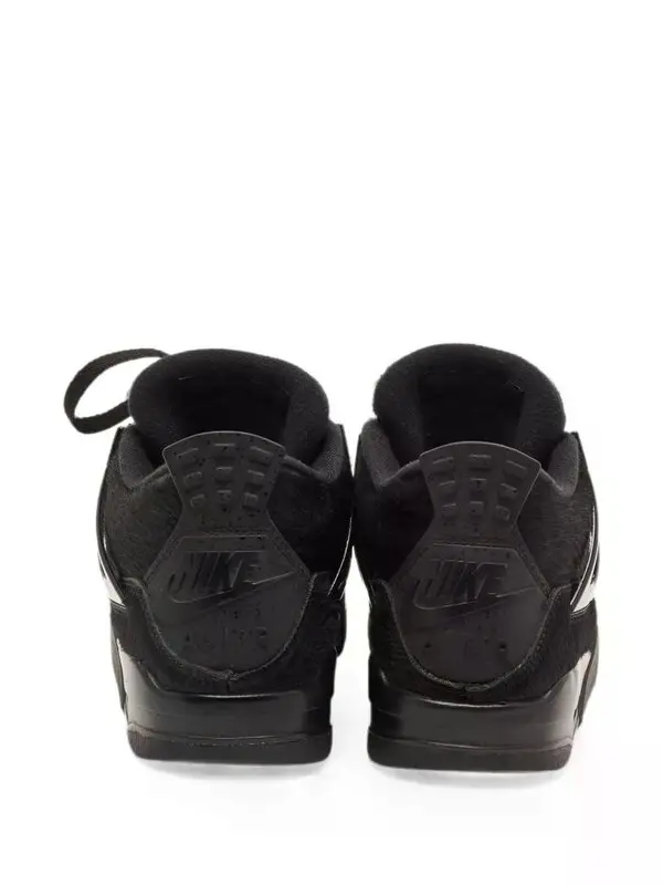 JORDAN Air 4 Retro Calf Hair Sneakers - Black
