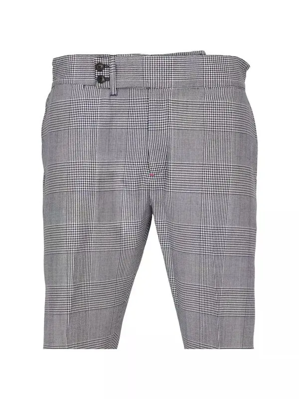 Isaia Prince Of Wales Check Tailored Trousers