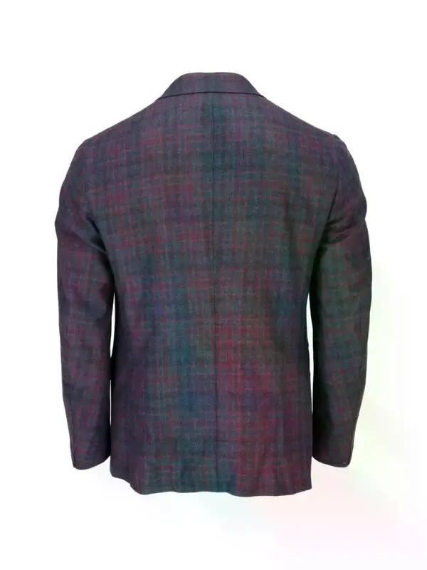 Isaia Check-pattern Notched-lapel Blazer