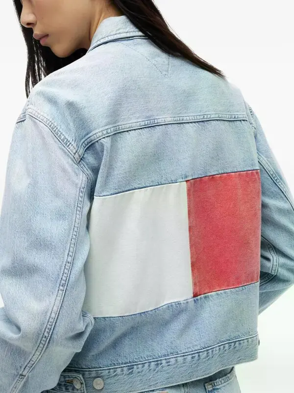 Tommy Hilfiger Flag-patch Faded Denim Jacket