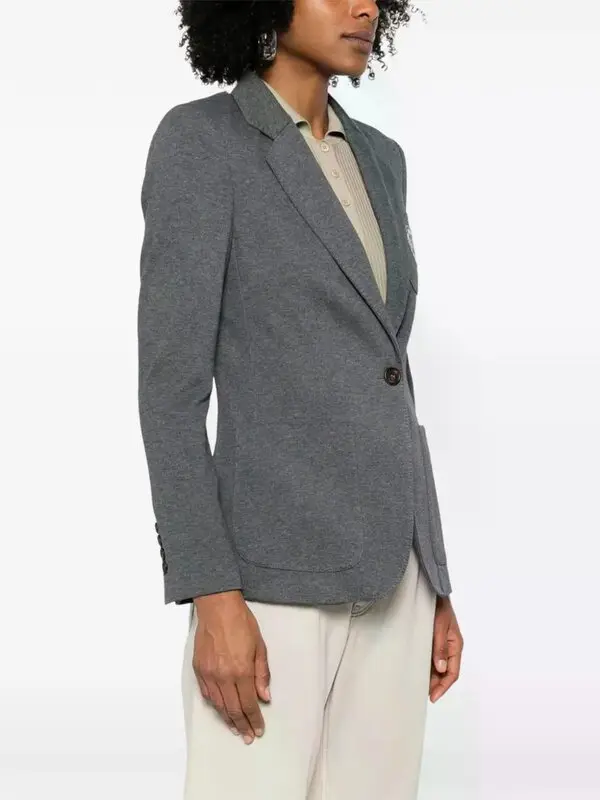 Brunello Cucinelli Tailored Logo-patch Jacket