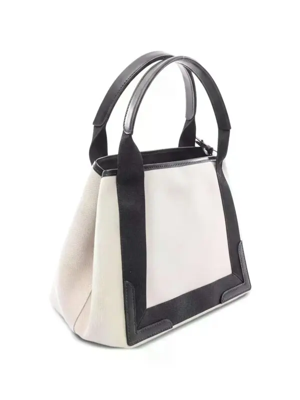 Balenciaga Canvas And Leather Tote Bag - Neutrals