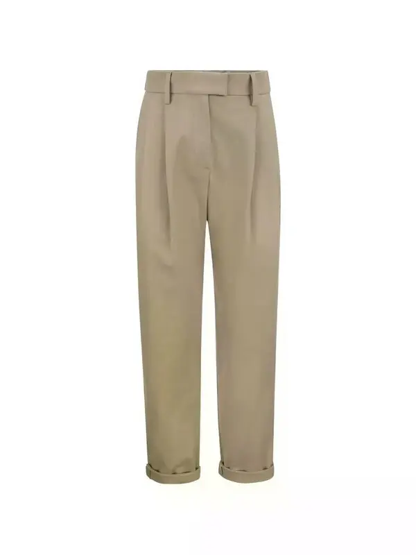 Brunello Cucinelli Pleated Cuffed Trousers - Neutrals