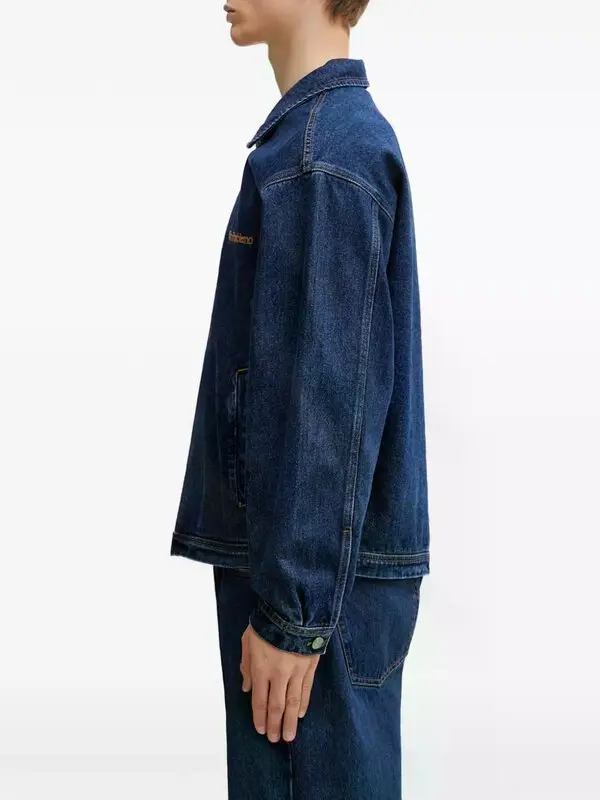 NO PROBLEMO Embroidered Regular Fit Denim Jacket